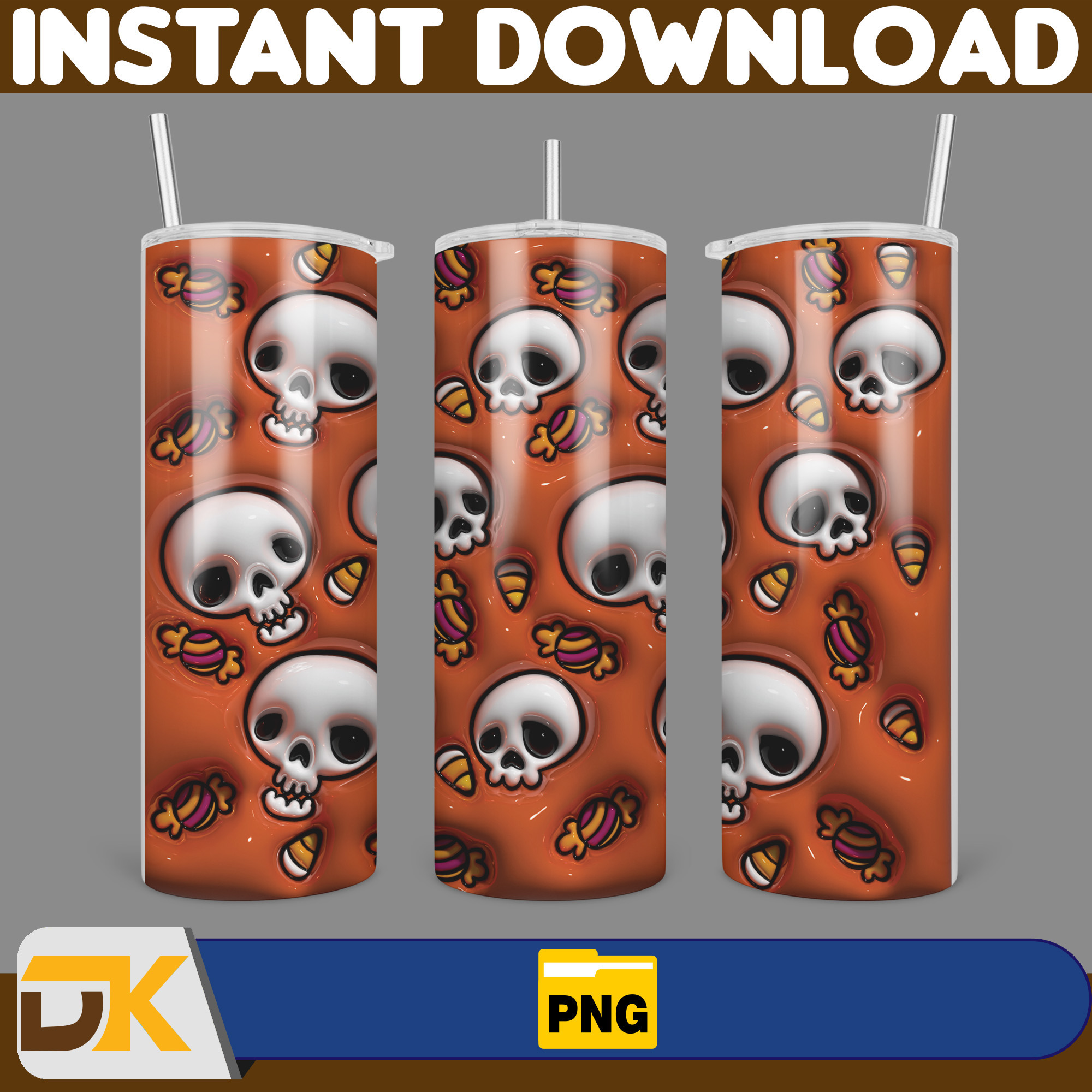 3D Inflated Sublimation Tumbler Design Download PNG, 20 Oz D - Inspire ...