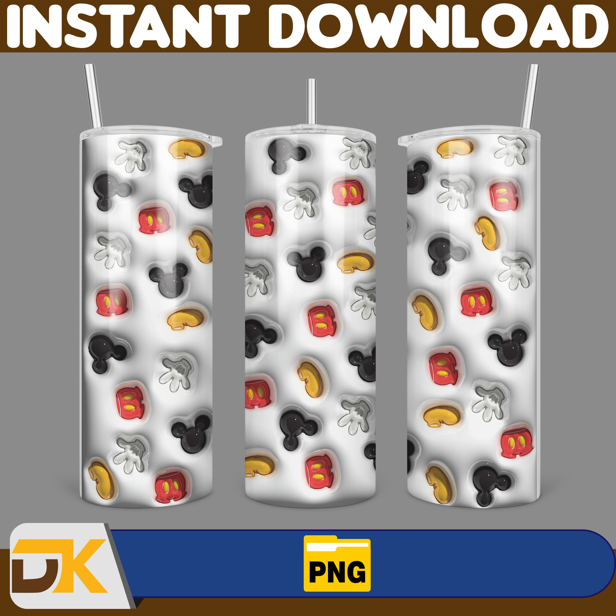 3D Inflated Sublimation Tumbler Design Download PNG, 20 Oz D - Inspire ...