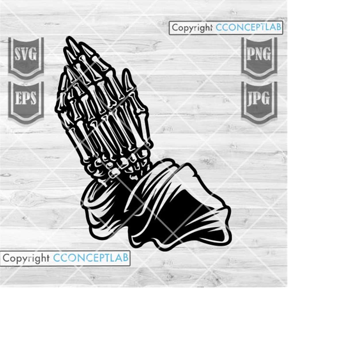 Skeleton Hand Praying Svg Skeleton Hand Svg Praying Svg Inspire