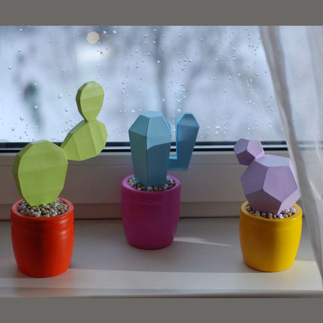 Papercraft cactus. PDF. | Inspire Uplift