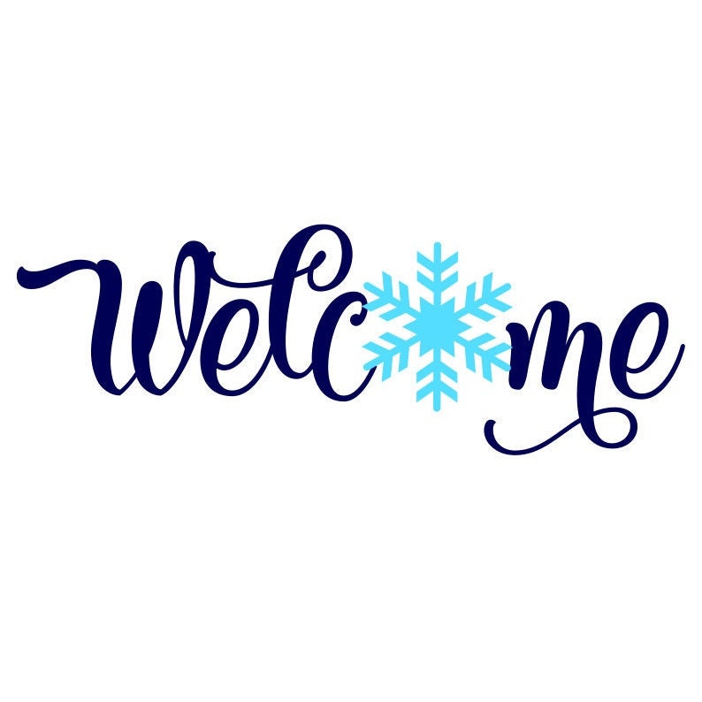 Welcome Winter Sign SVG, Christmas Door Sign SVG, Snowflake - Inspire ...