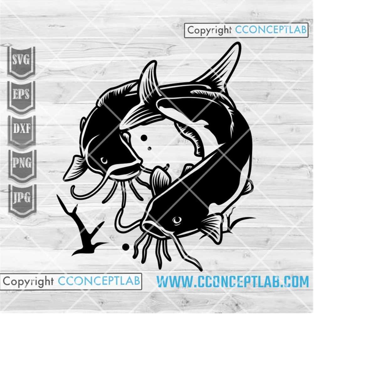 Catfish svg | Cat Fish Clipart | Angler Dad Cutfile | Lake A | Inspire ...