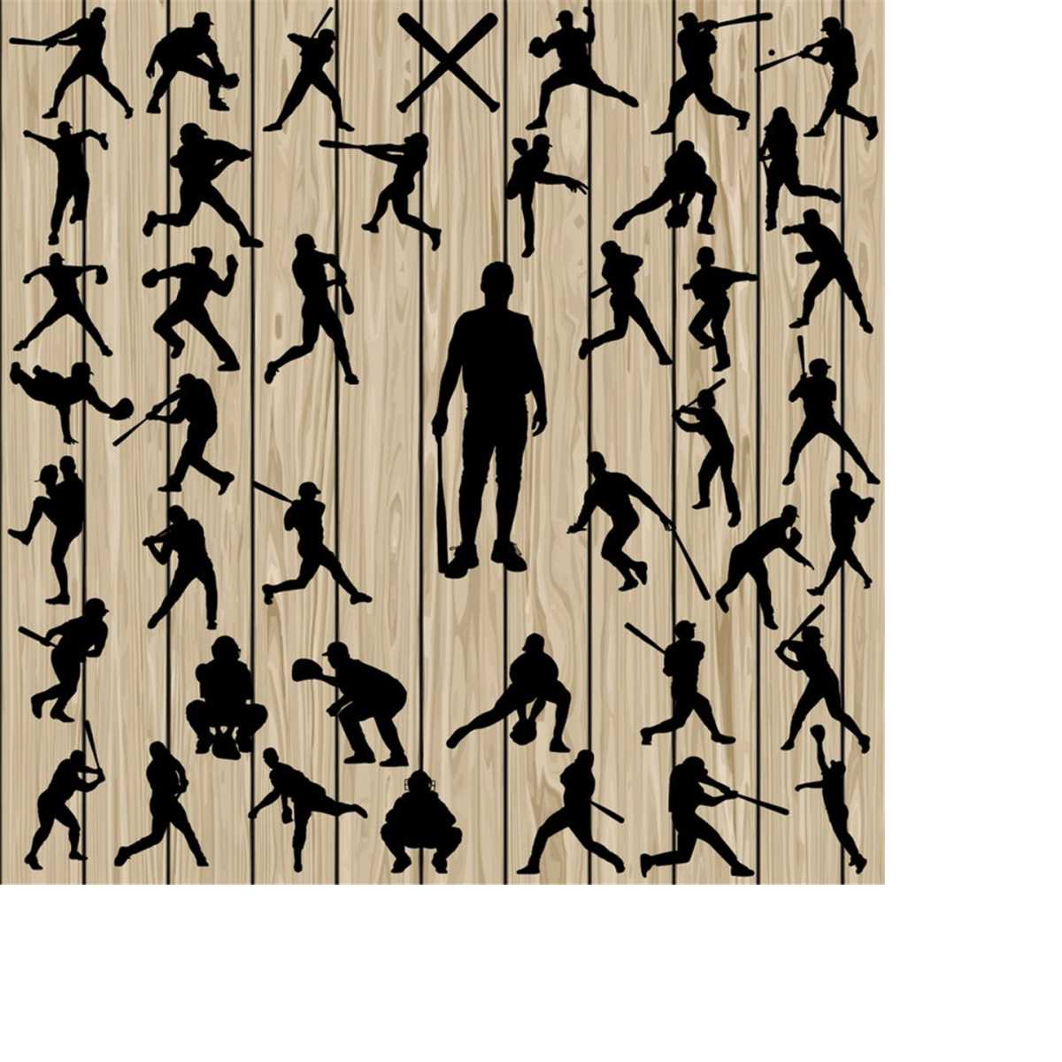 43 Baseball Silhouette SVG, Baseball Vector, Baseball DXF, B | Inspire ...