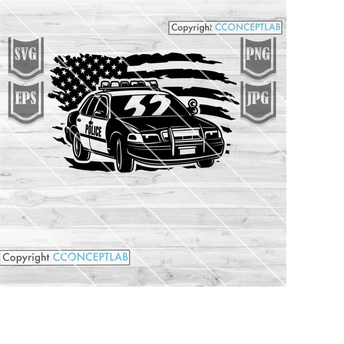 US Police Car svg | Police Car Clipart | Police Car png | US | Inspire ...