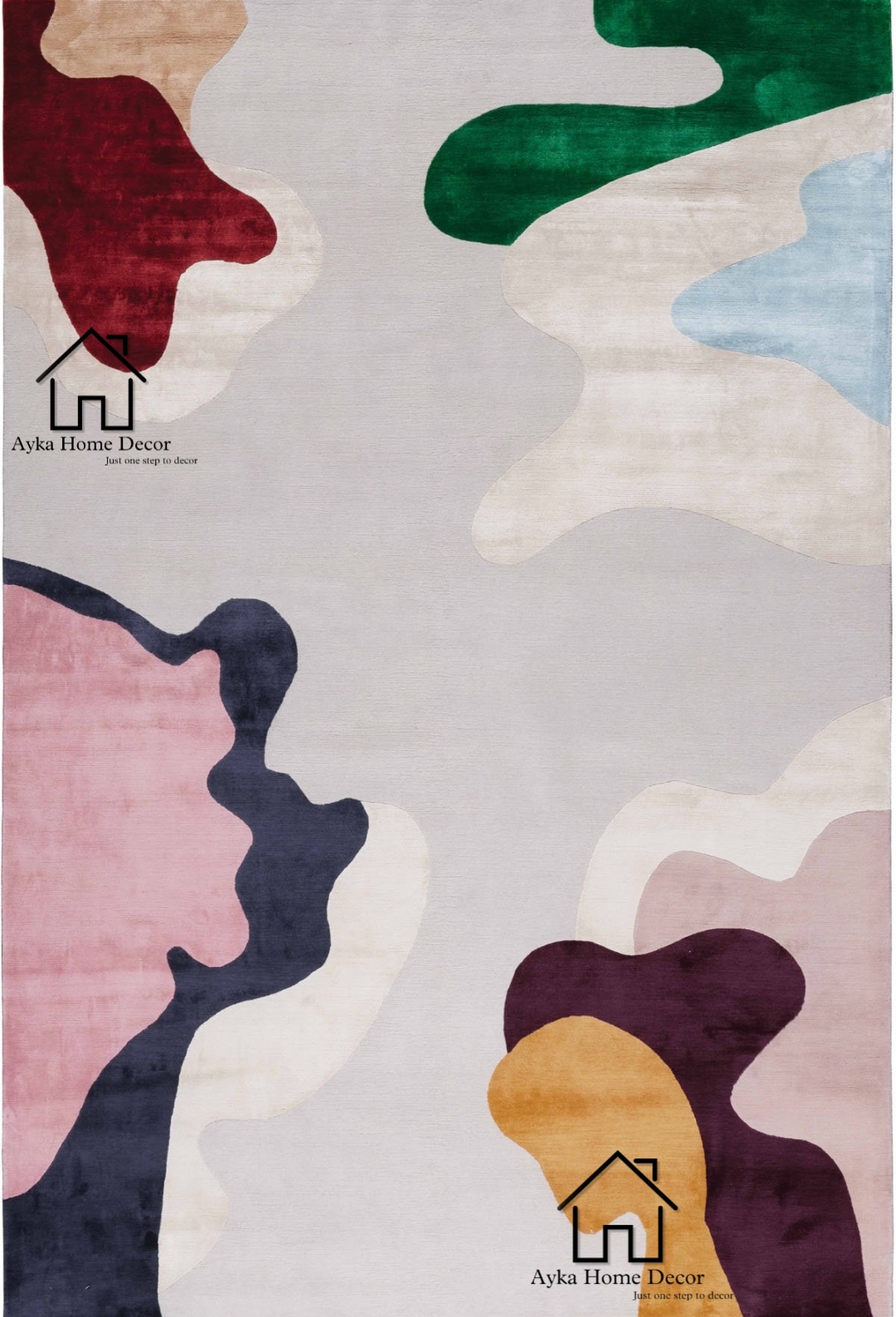 Ayka Flower hand tufted High Low Pile woolen Rug handmade ru | Inspire ...