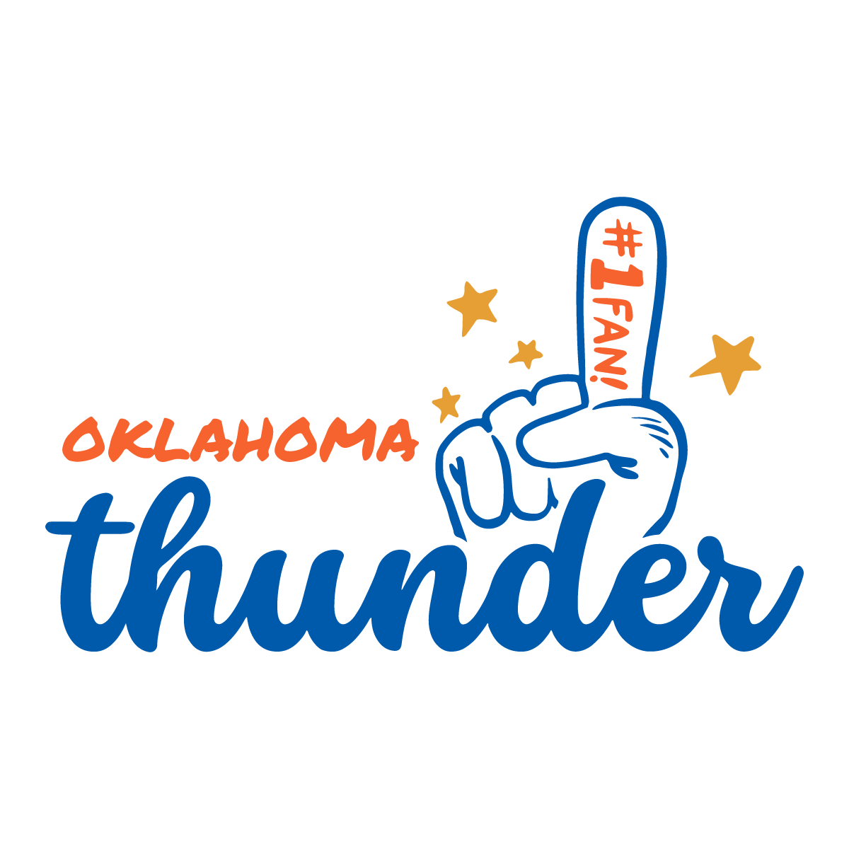 Okc Thunder Basketball No 1 Fan Finger Svg Digital Download - Inspire ...