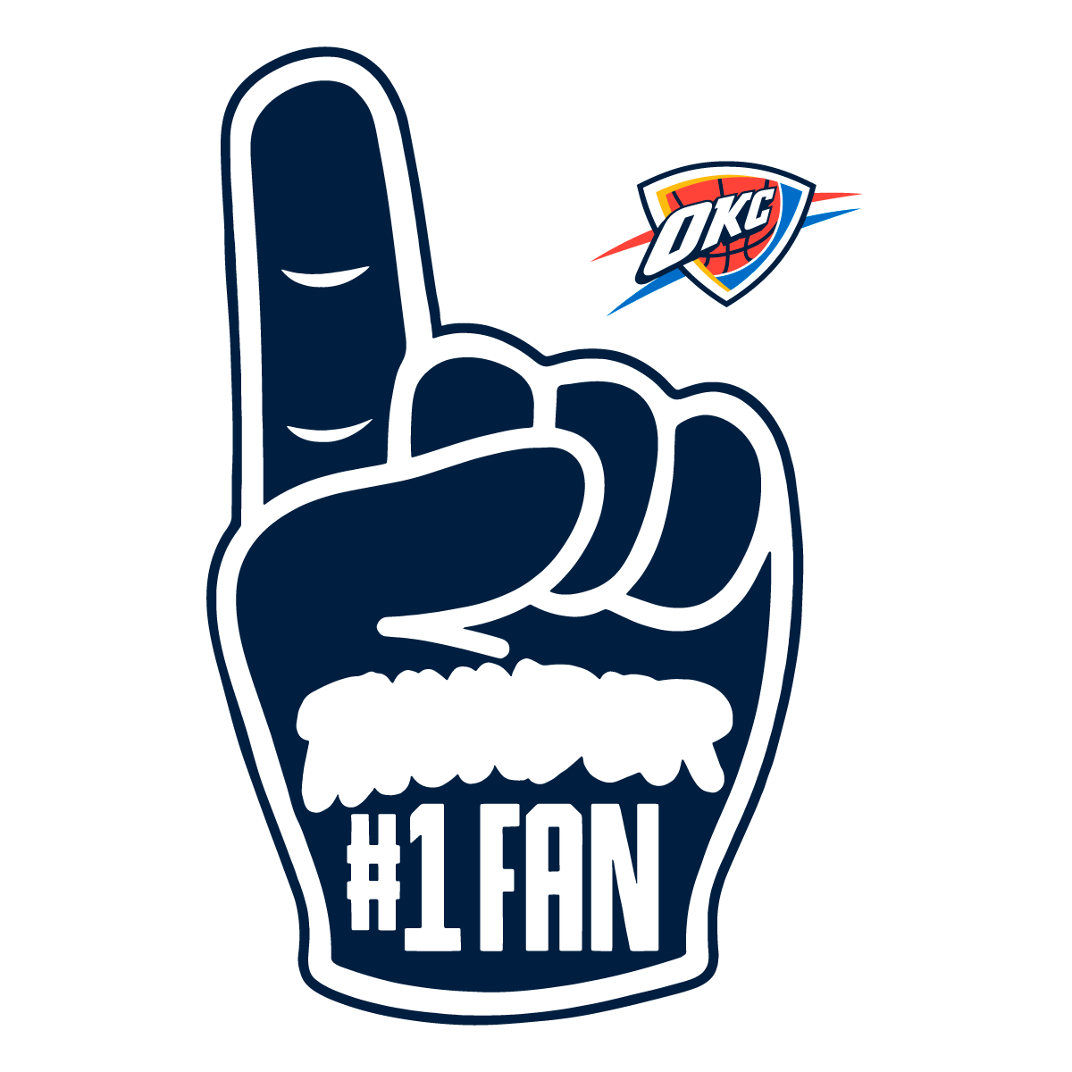 Oklahoma City Thunder Basketball Hand Svg | Inspire Uplift