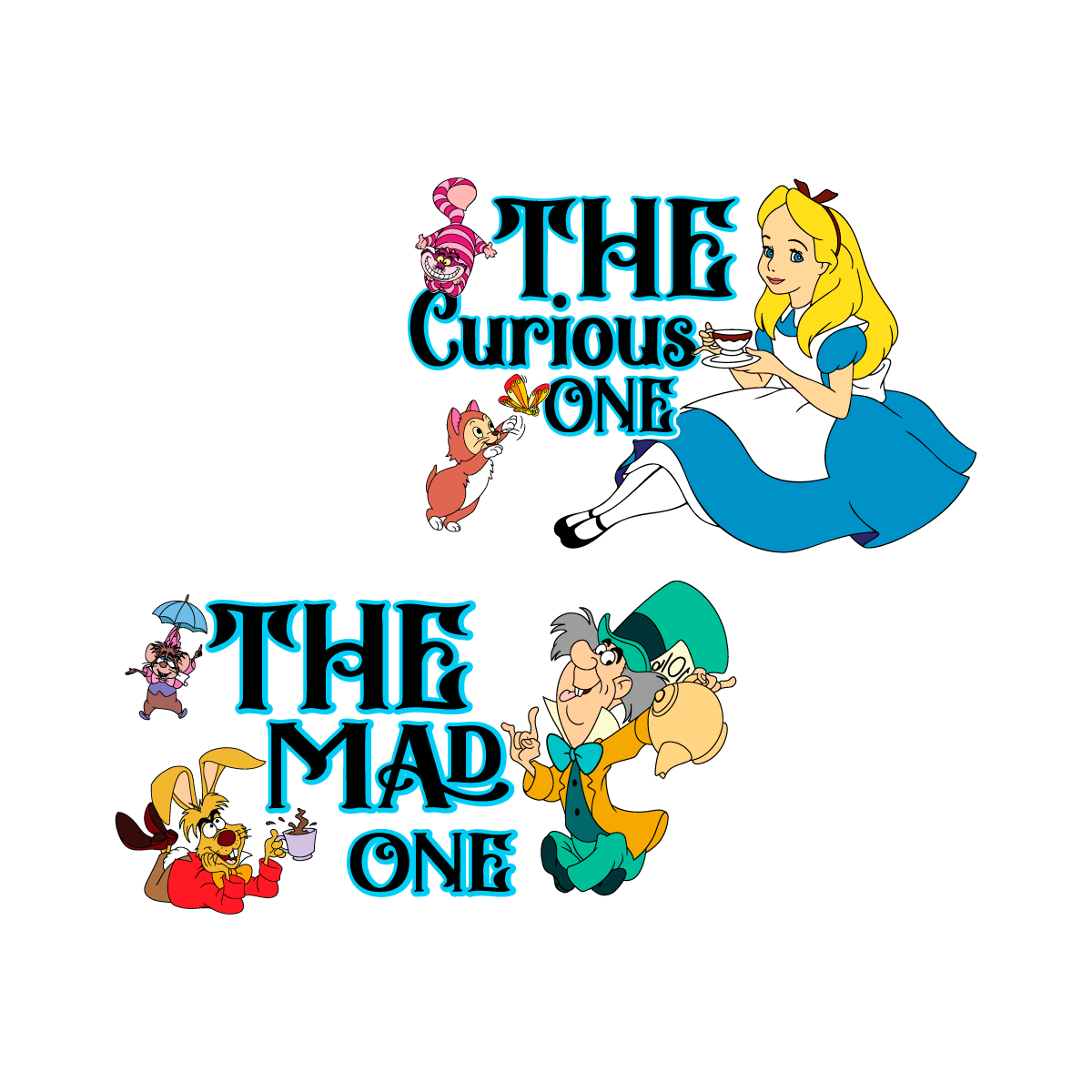 Matching Svg The Curious One The Mad One | Inspire Uplift