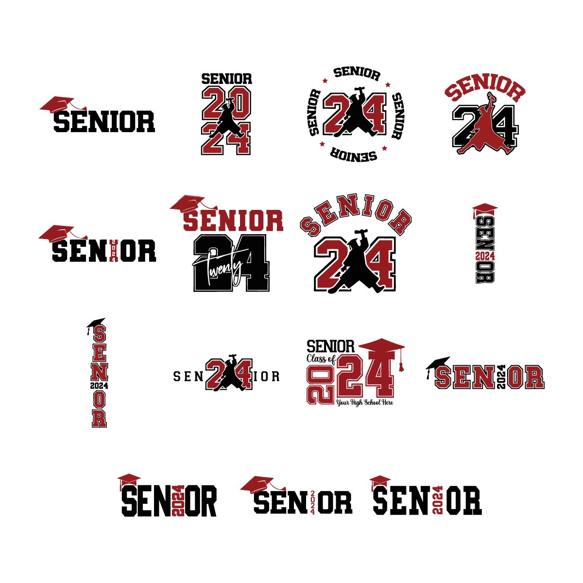 Senior 2024 SVG Digital Download Files | Inspire Uplift
