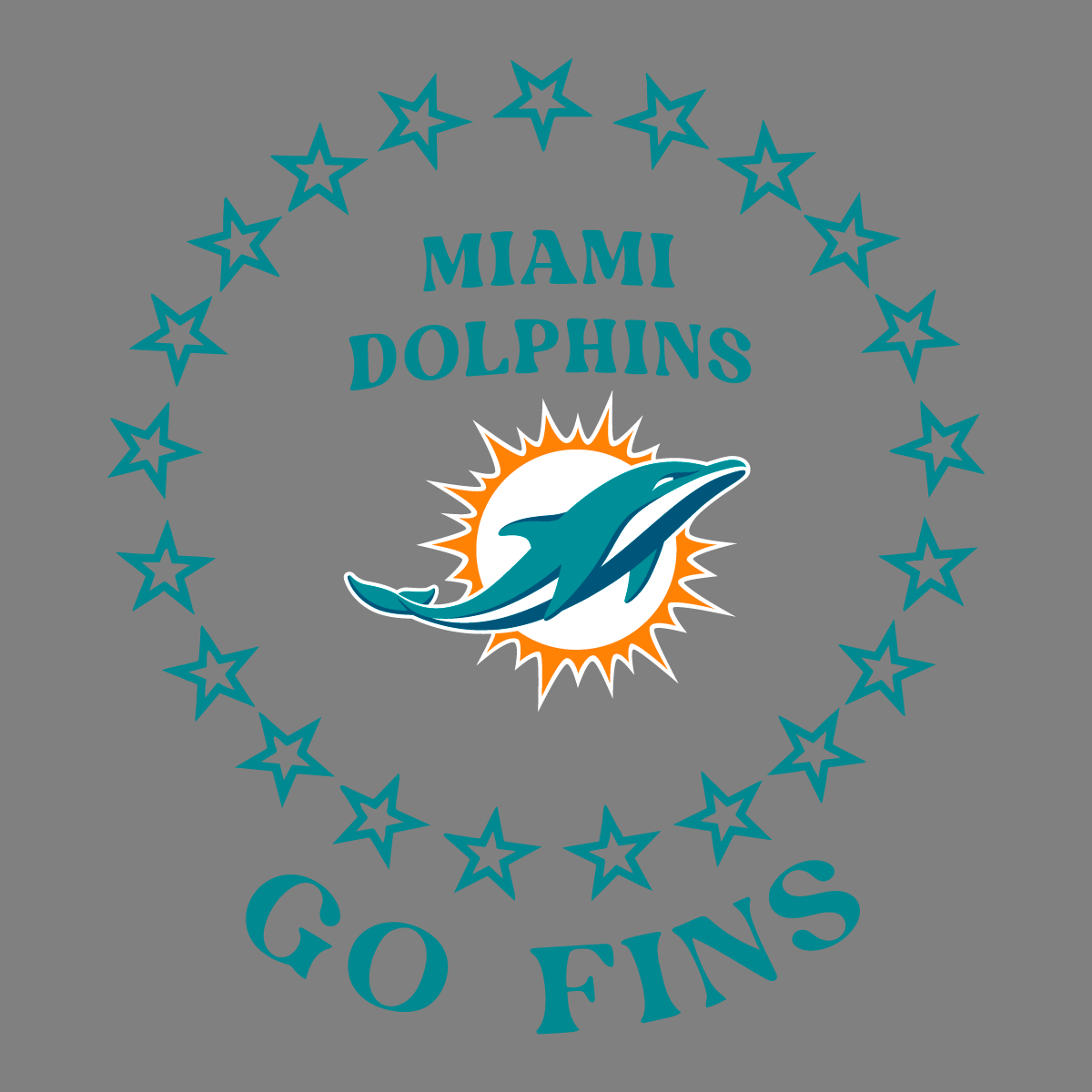 Miami Dolphins Gameday Go Fins SVG Digital Download Files | Inspire Uplift