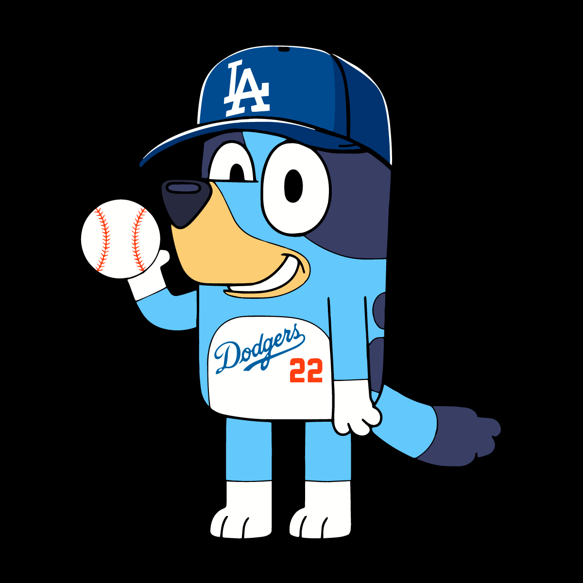 Bluey LA Dodgers Baseball Cartoon SVG Digital Download Files | Inspire ...