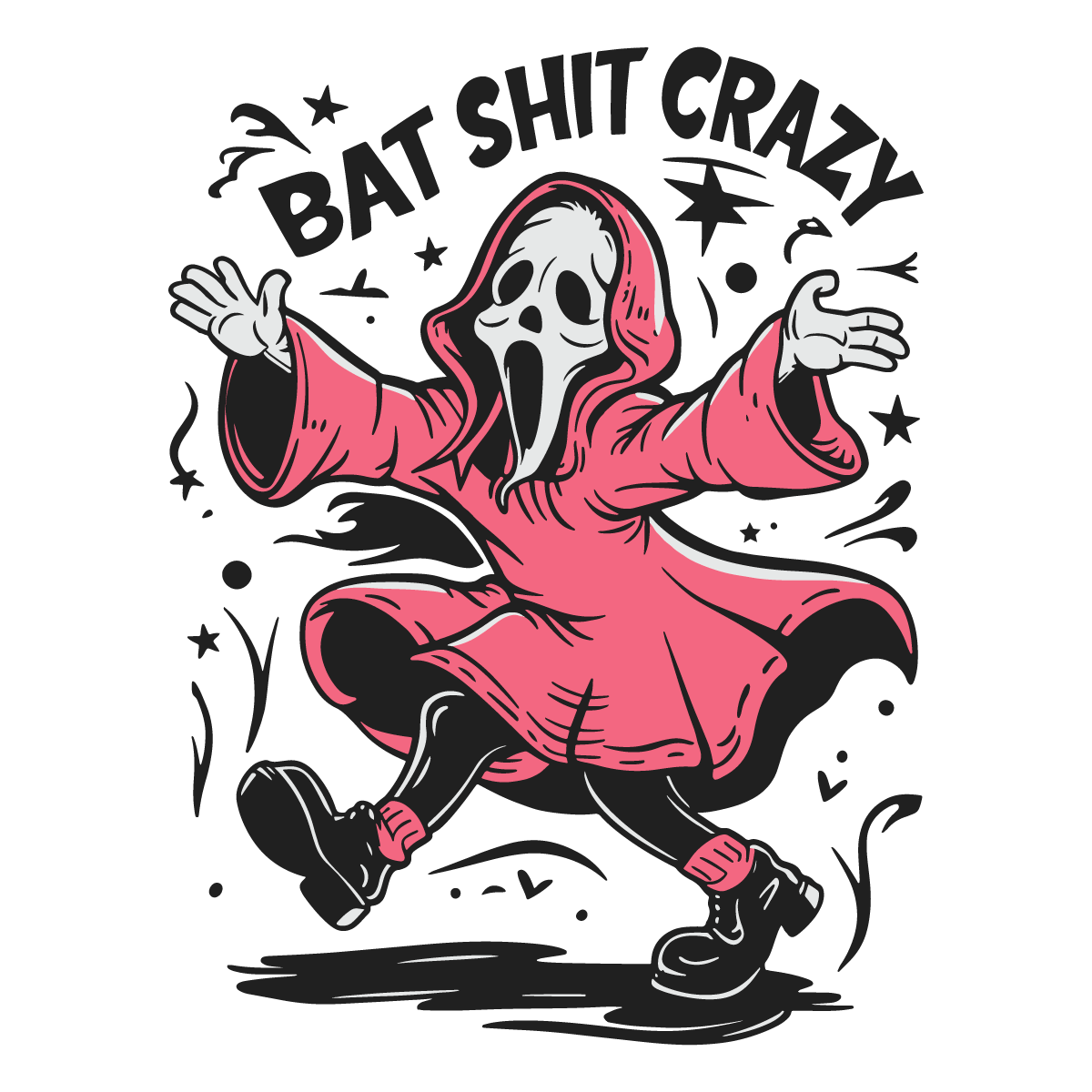 Bat Shit Crazy Ghost Season Halloween Bats Fall Edgy SVG | Inspire Uplift