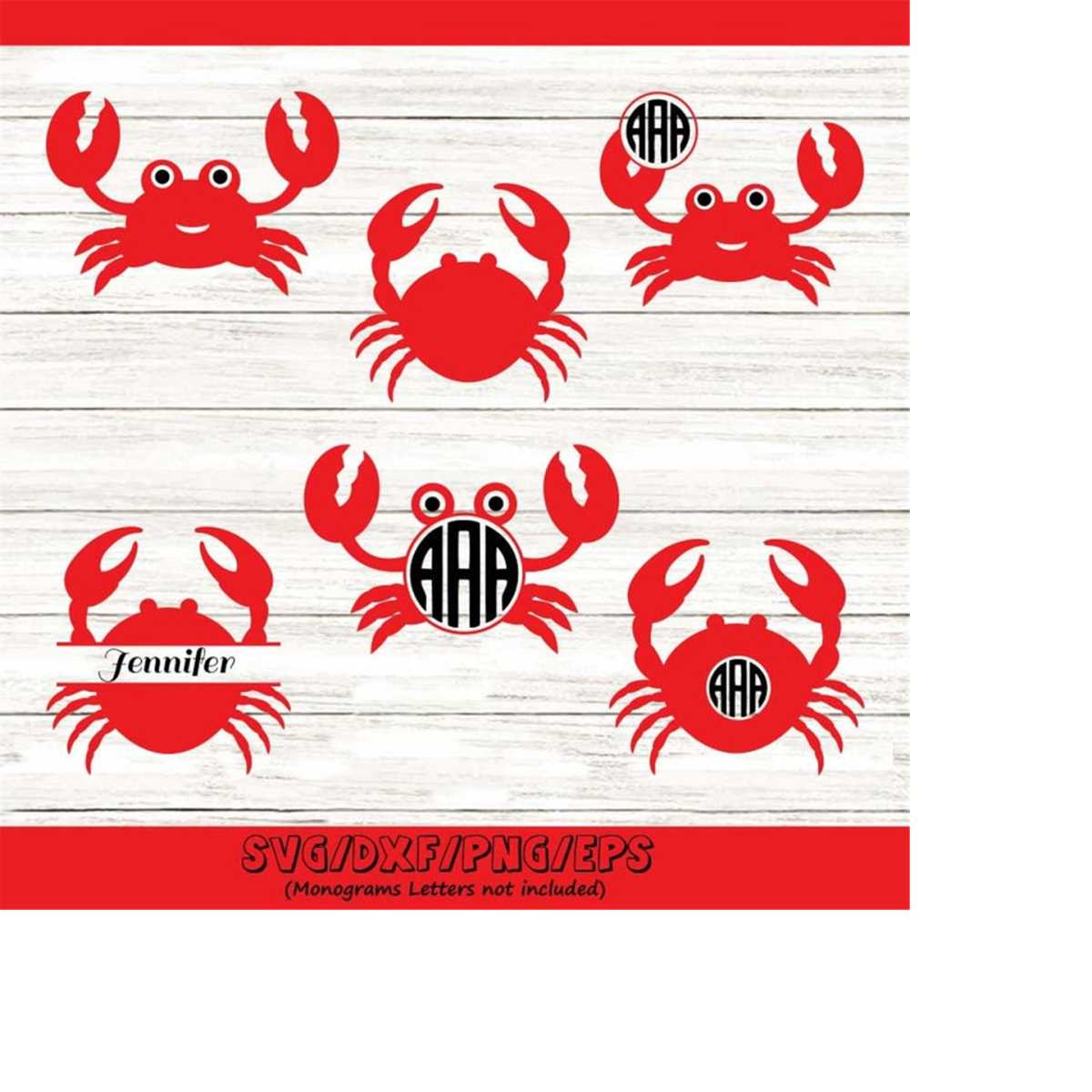 Crab Svg, Crab monogram svg, Sea animals svg, Nautical svg, | Inspire ...