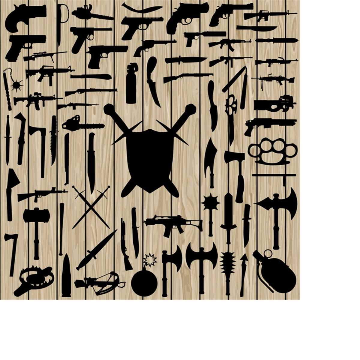 70 Weapon SVG, Gun SVG, Sword SVG, Machine Gun Svg, Weapon S | Inspire ...