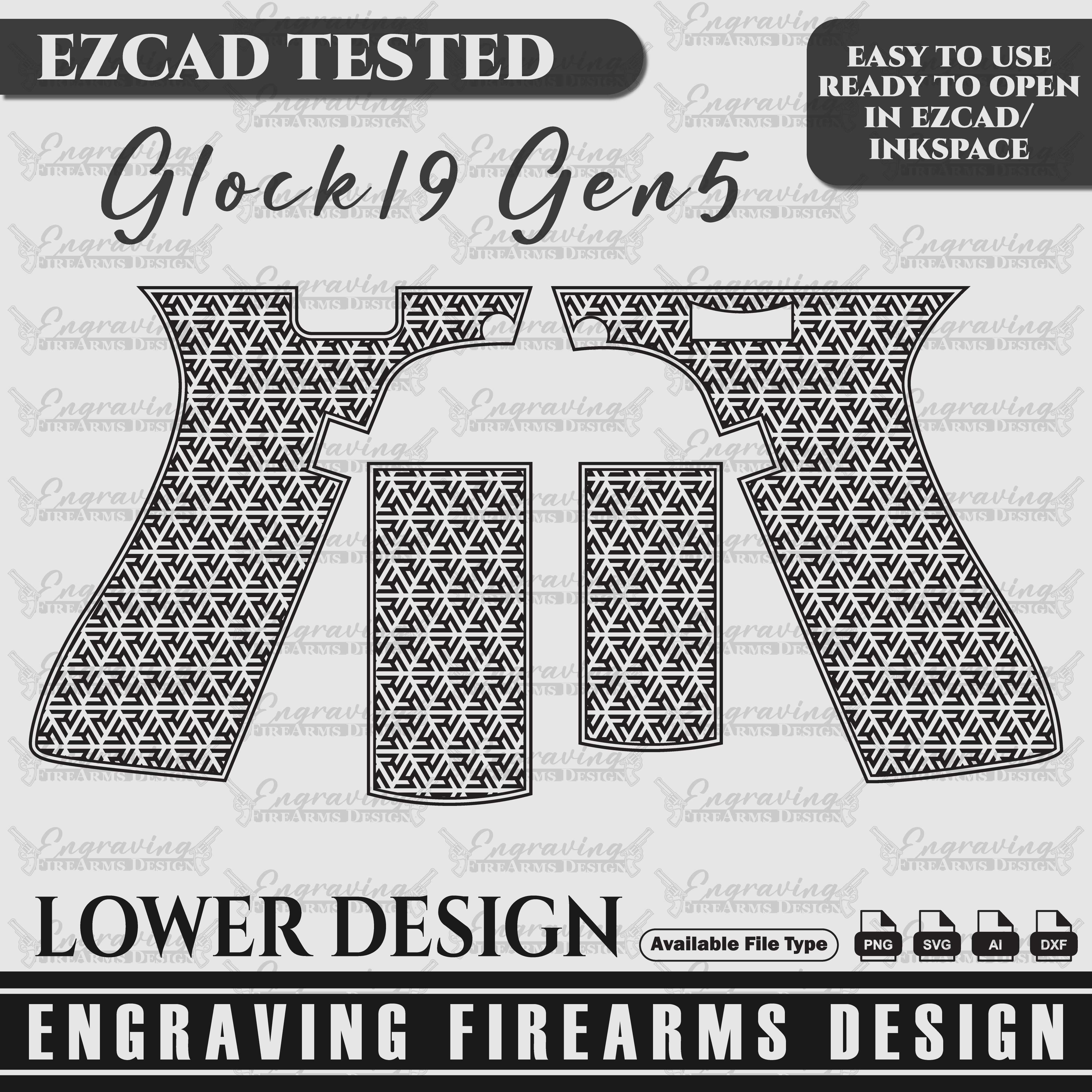 Engraving Firearms Design Glock19 Gen5 Lower Part - Inspire Uplift