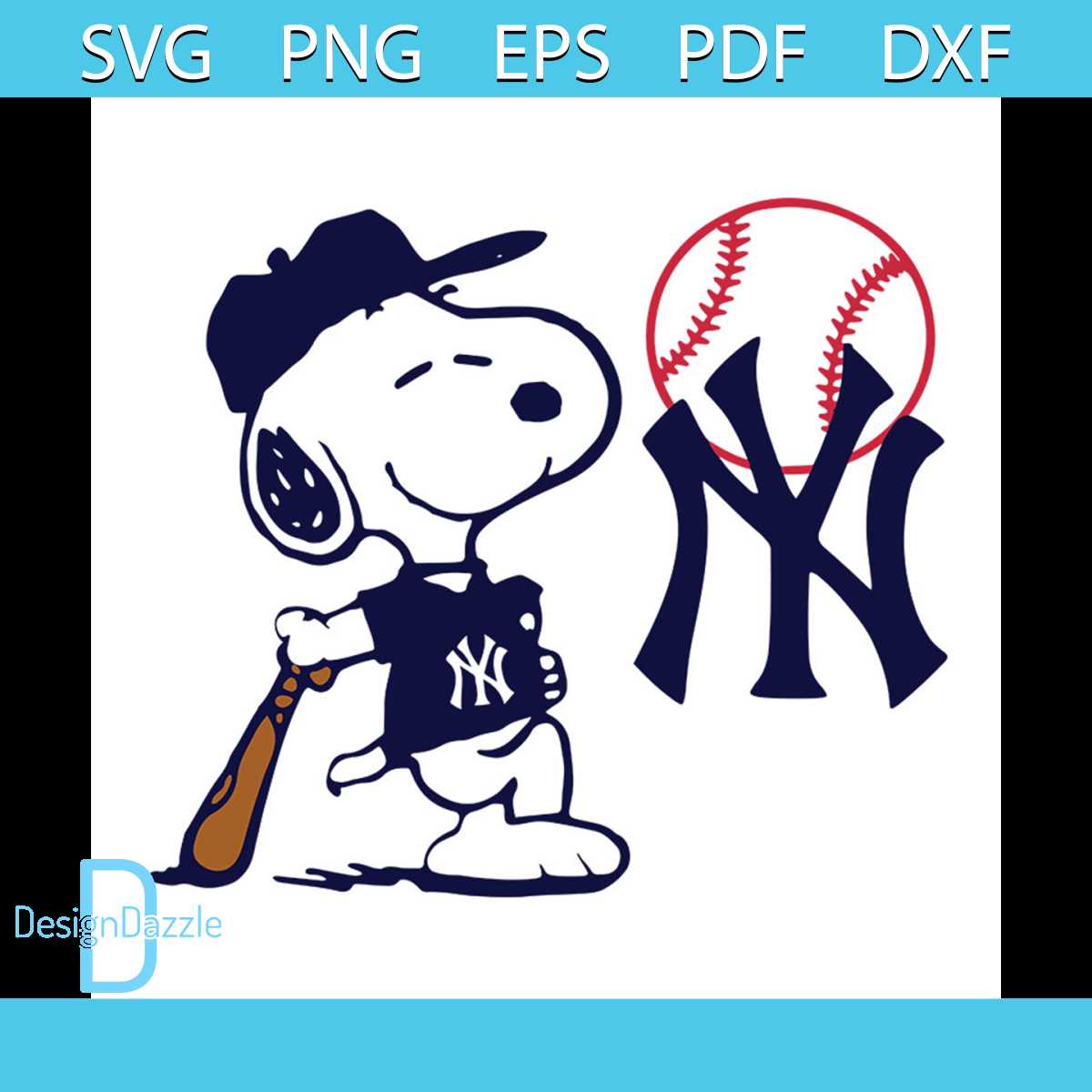 Snoopy New York Yankees, Snoopy New York Yankees Svg, New Yo | Inspire ...