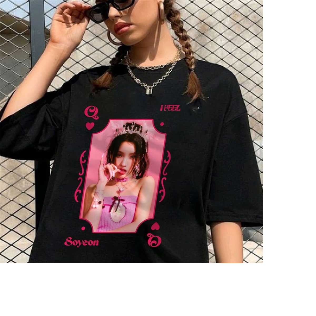 Soyeon G-idle Queencard Shirt, I Feel Album Gi-dle Tee Shirt | Inspire ...
