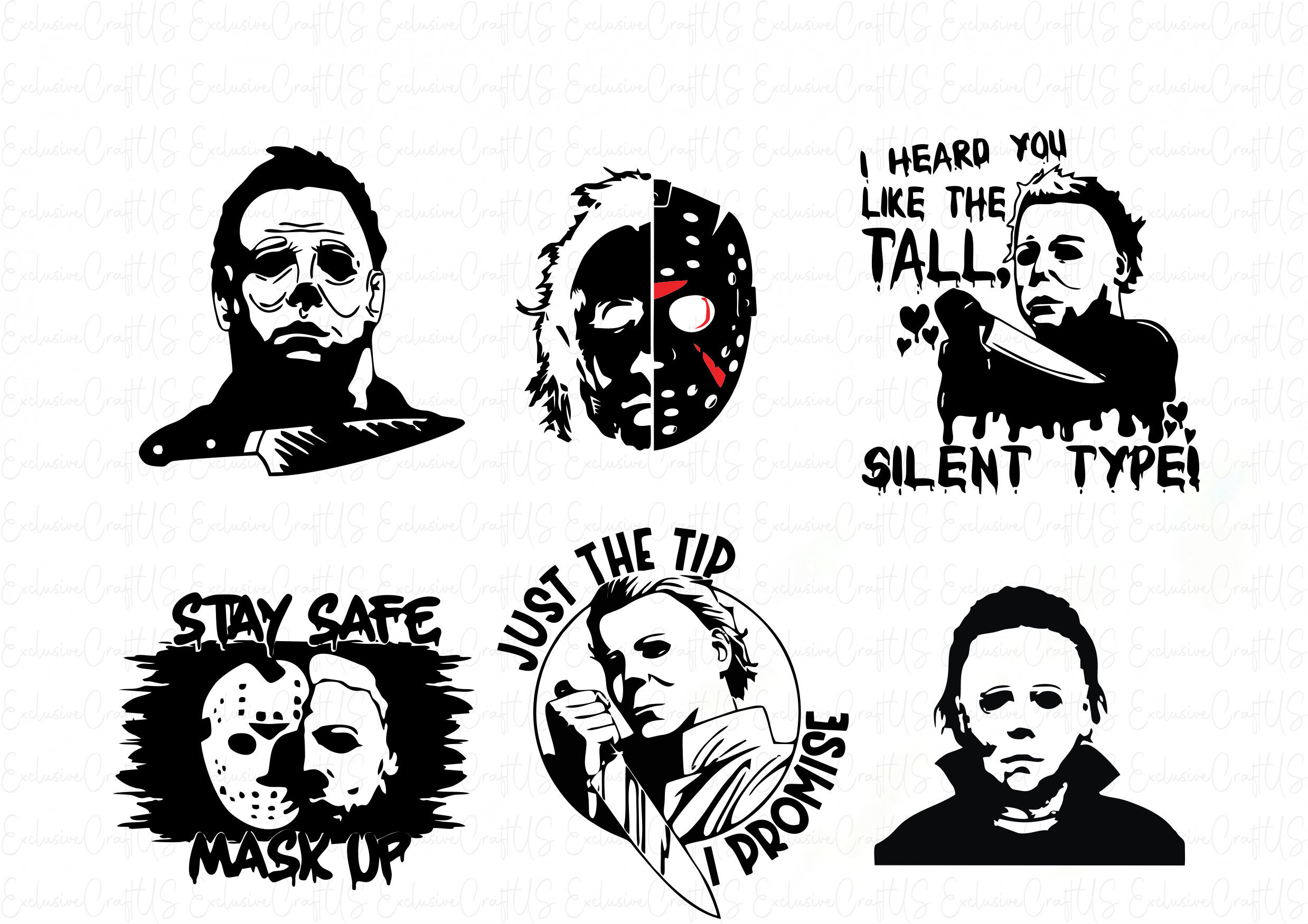 Psycho Bunch Horror characters SVG cut file Cheap SVG Hall | Inspire Uplift