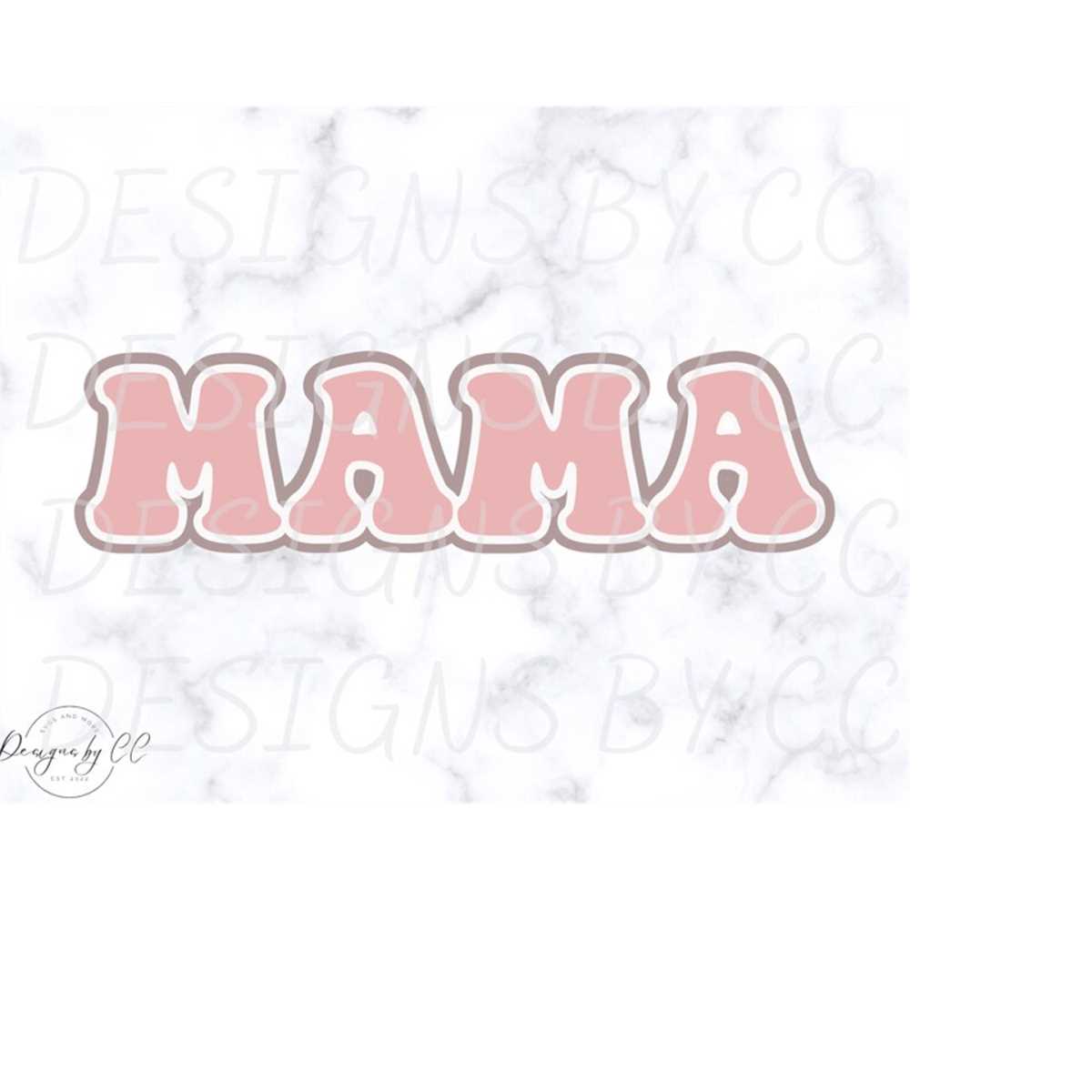 Mama SVG, Layered Momma Svg, Retro Mama PNG | Inspire Uplift