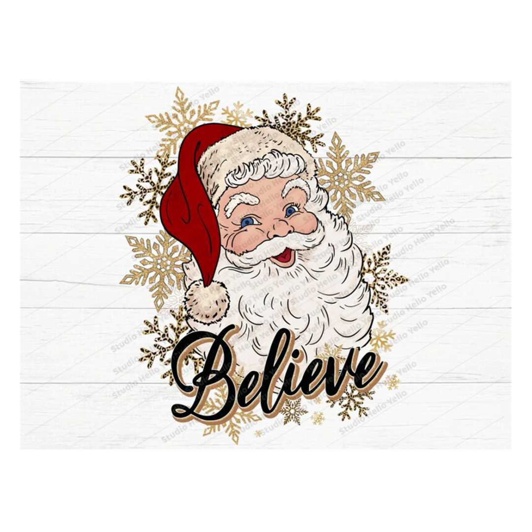 Santa believe PNG, Santa Png, Christmas Png, Santa sublimati | Inspire ...