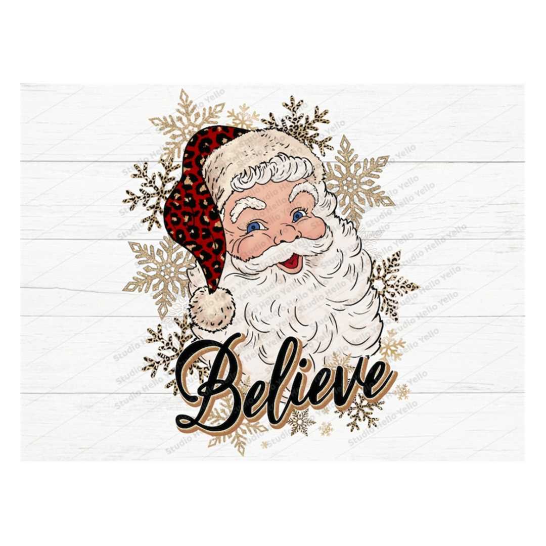 Santa believe PNG, Santa Png, Christmas Png, Santa sublimati | Inspire ...
