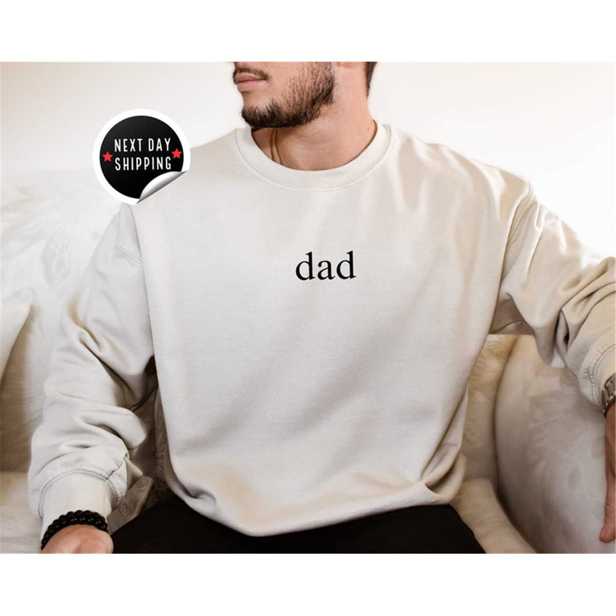 Minimal Dad Gemma Crewneck Sweatshirt, New Dad Sweatshirt - Inspire Uplift