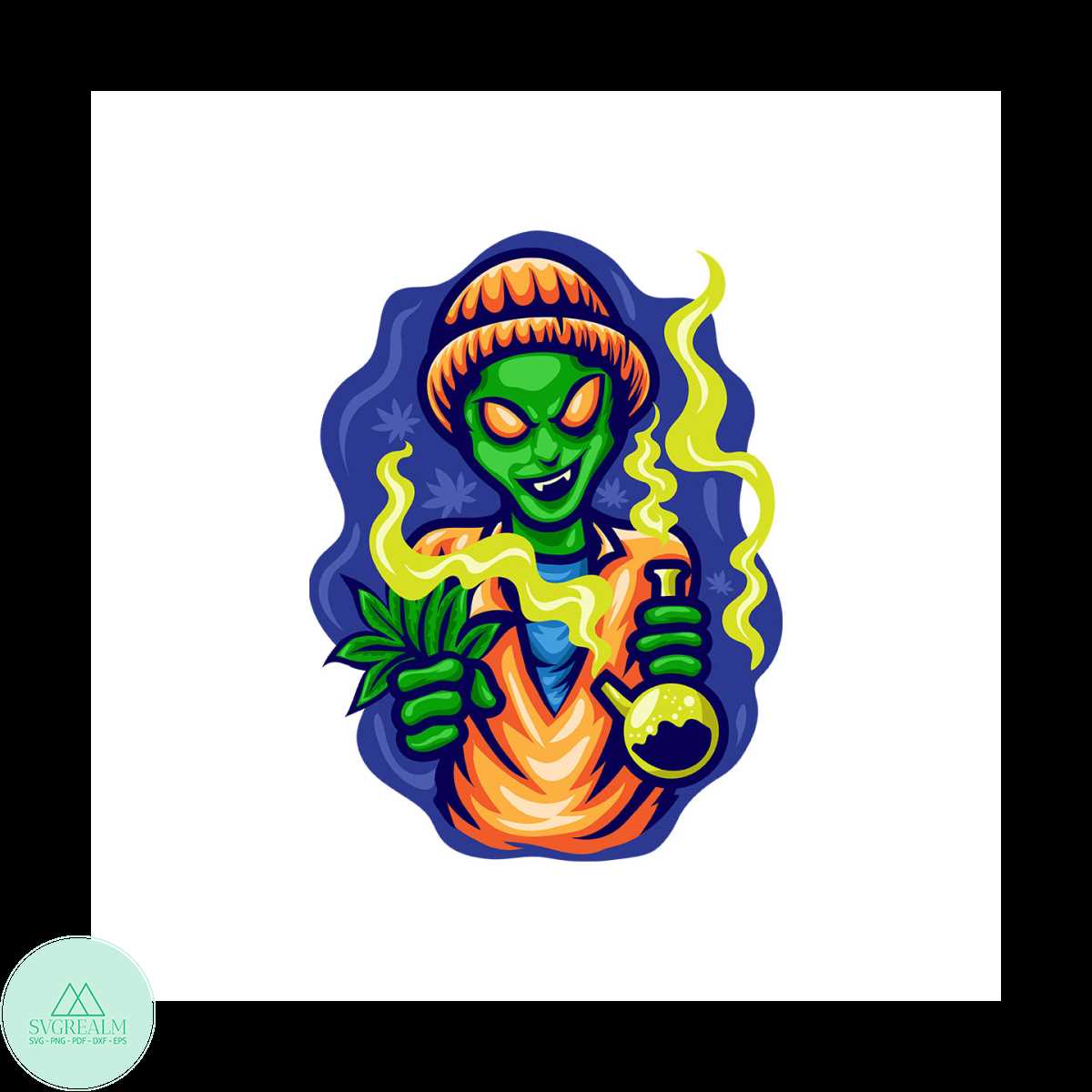Alien Smoking Cannabis Svg, Cannabis Svg, Alien Svg, UFO Svg | Inspire ...