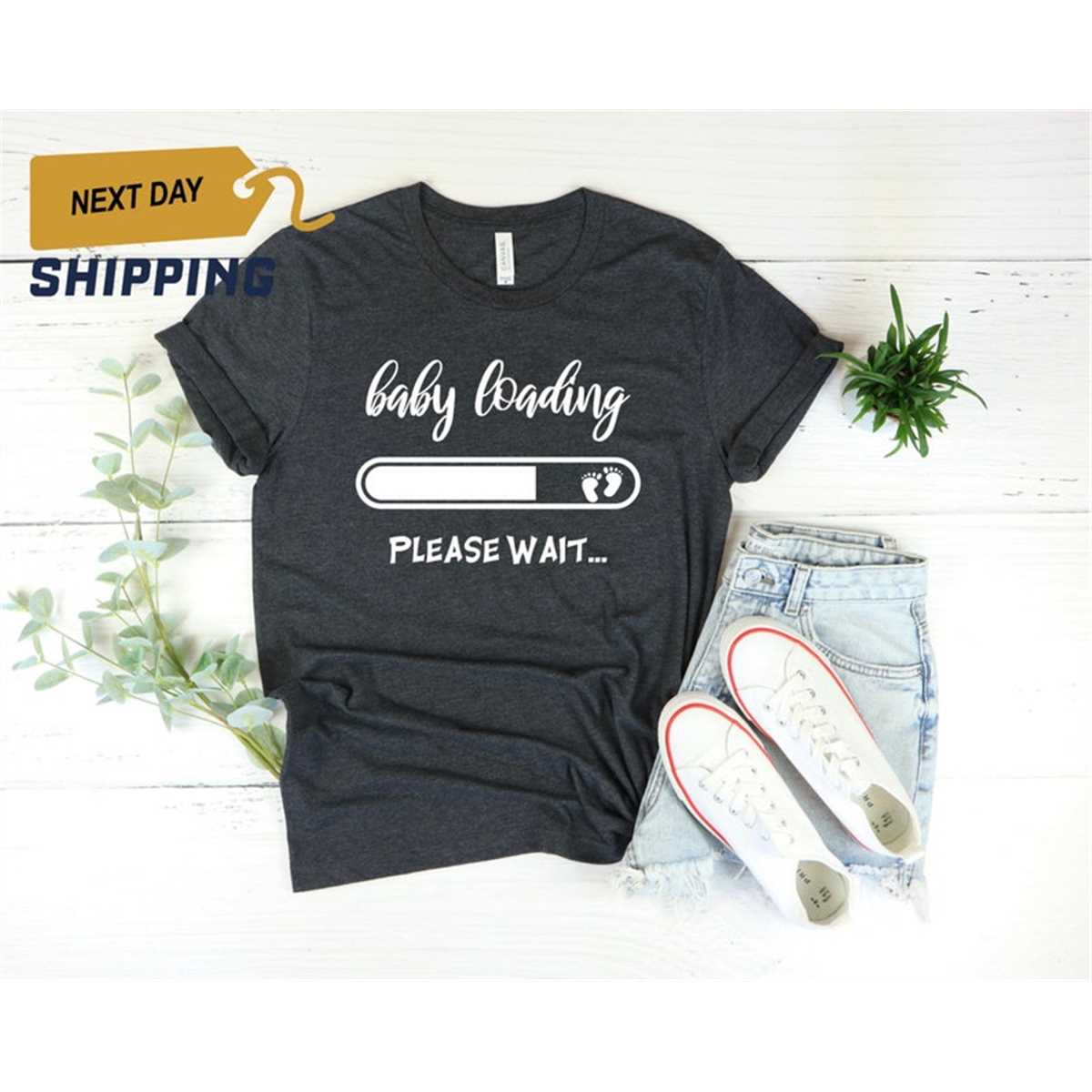 Baby Loading Please Wait, Pregnancy Announcement Shirt, Funn | Inspire ...