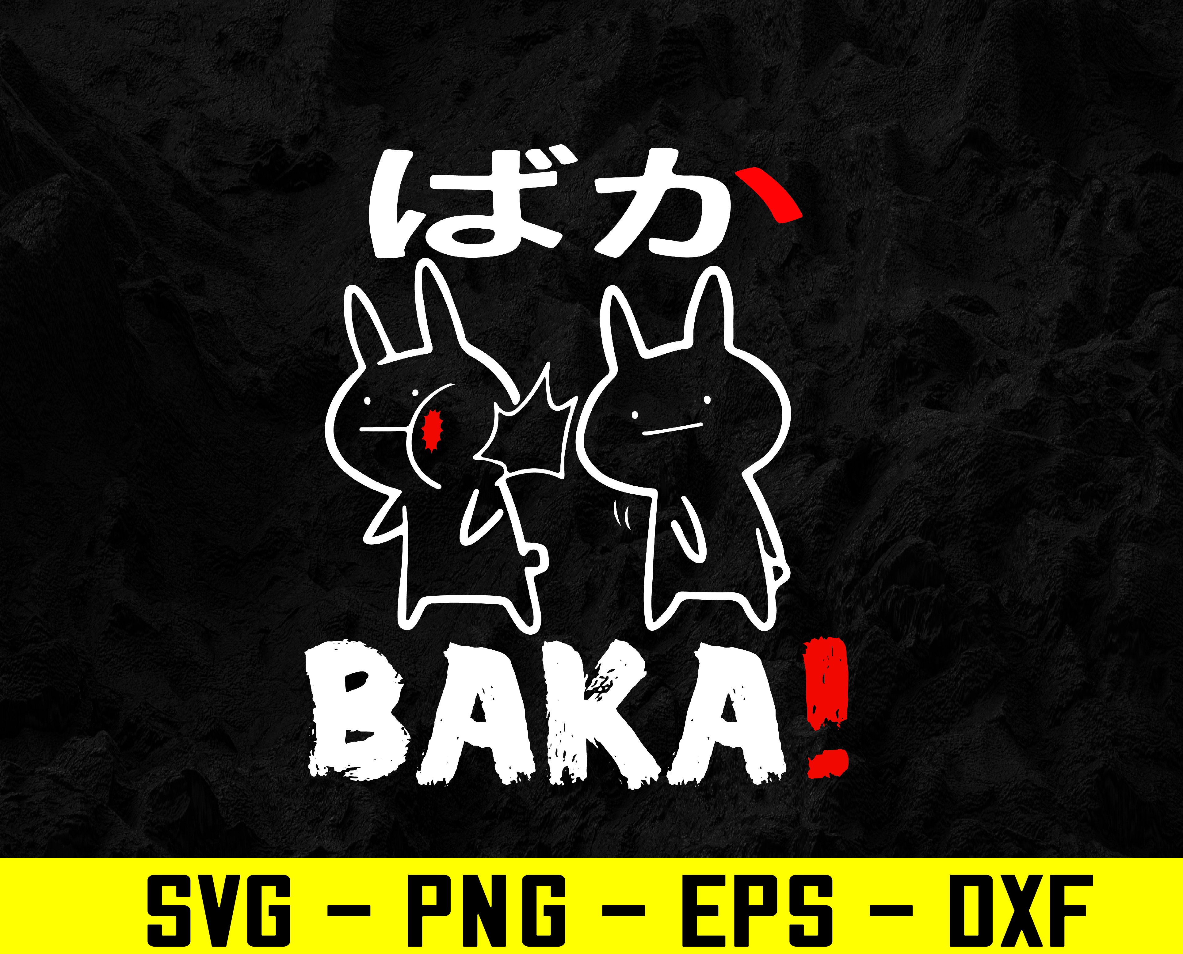 Funny Anime Baka Rabbit Slap Japanese Svg, Eps, Png, Dxf, Di | Inspire ...