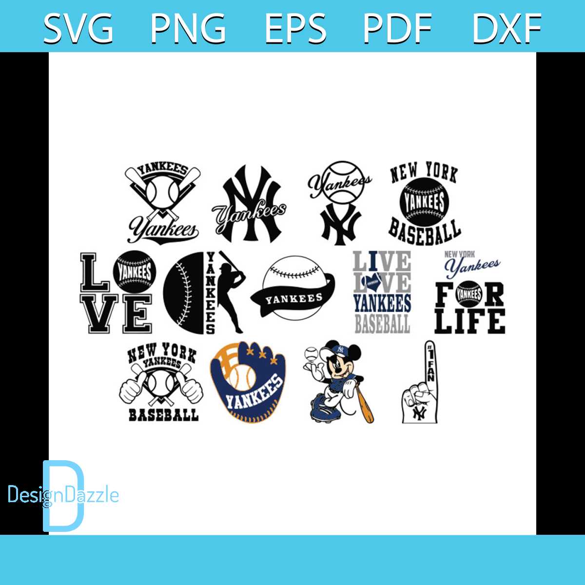 New York Yankees svg, Yankees Bundle svg, New York Yankees D | Inspire ...