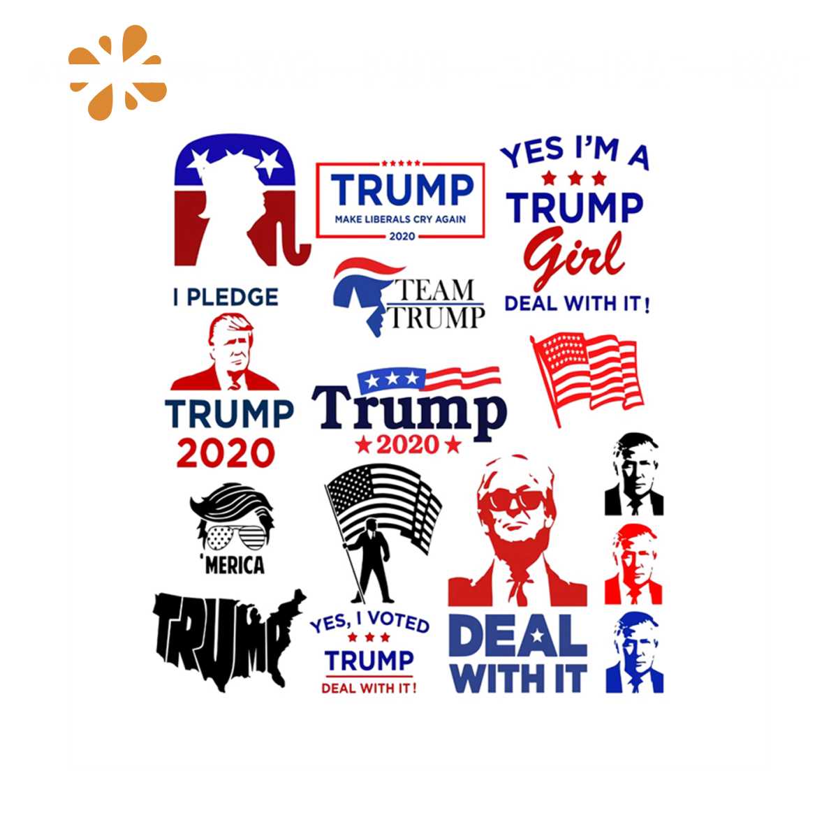 Donald trump svg bundle, giving middle finger, flipping off - Inspire ...