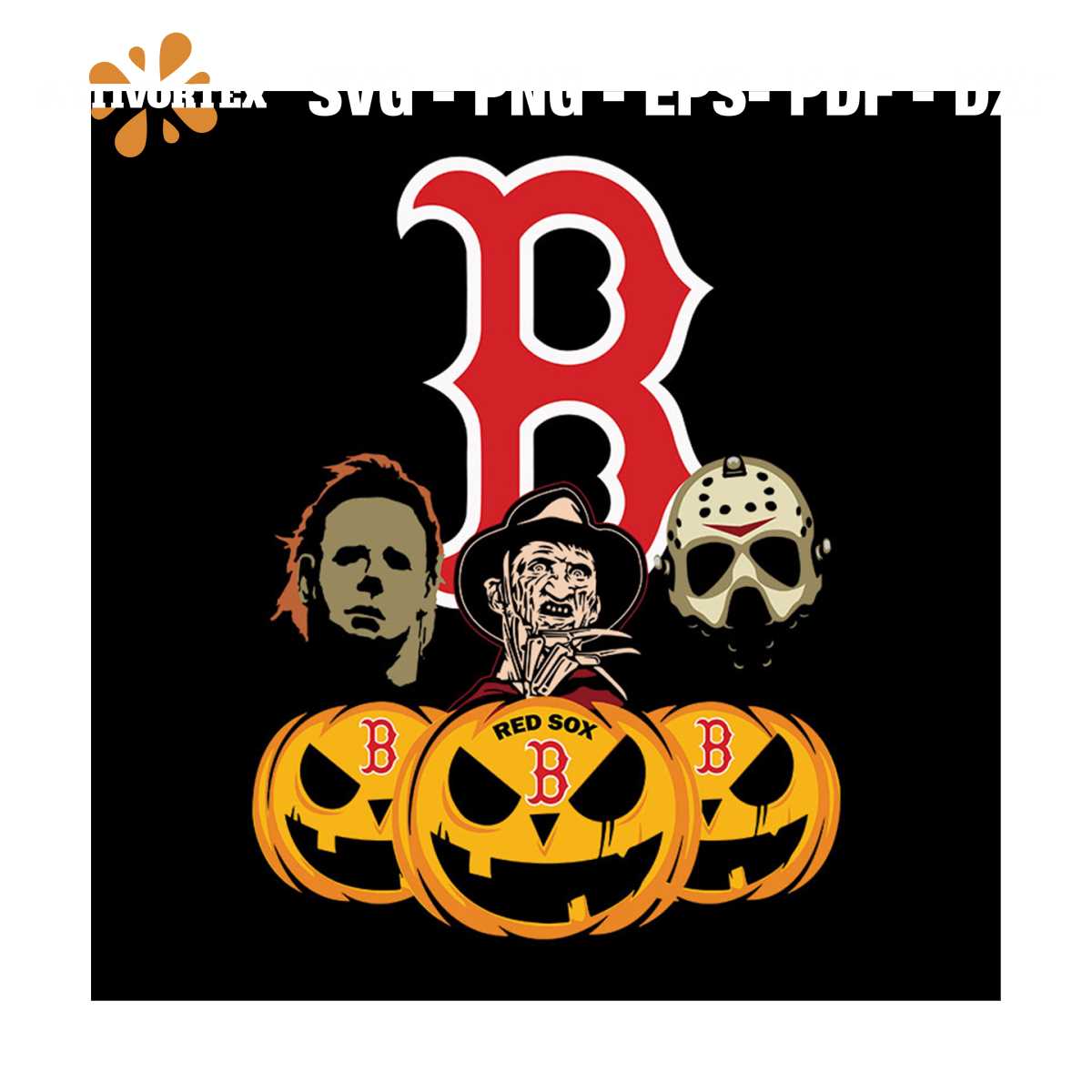 Boston Red Sox Halloween Horror Movie Pumpkin Svg, Jason Voo | Inspire ...
