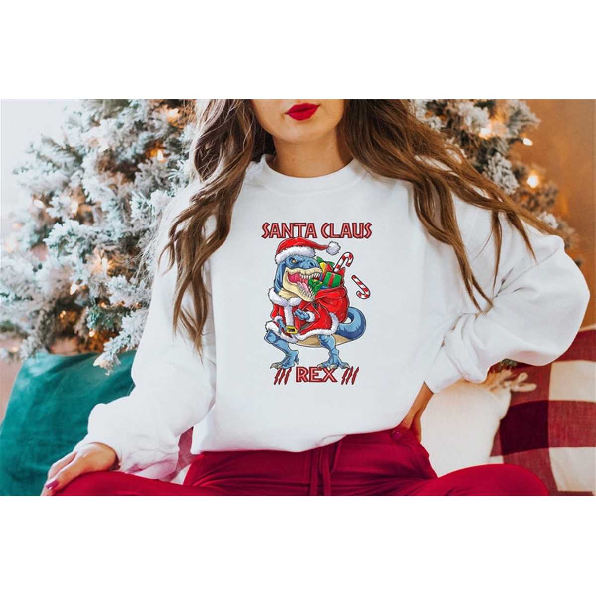 Santa Clause Rex Shirt, Christmas Dinosaur Shirt, Christmas | Inspire ...