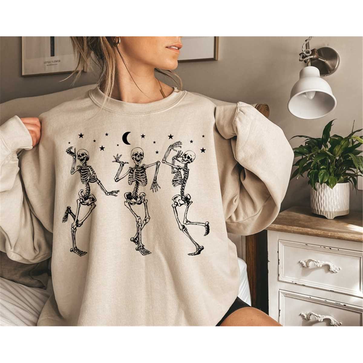 Dancing Skeleton Sweatshirt and Hoodie, Funny Halloween Skel | Inspire ...