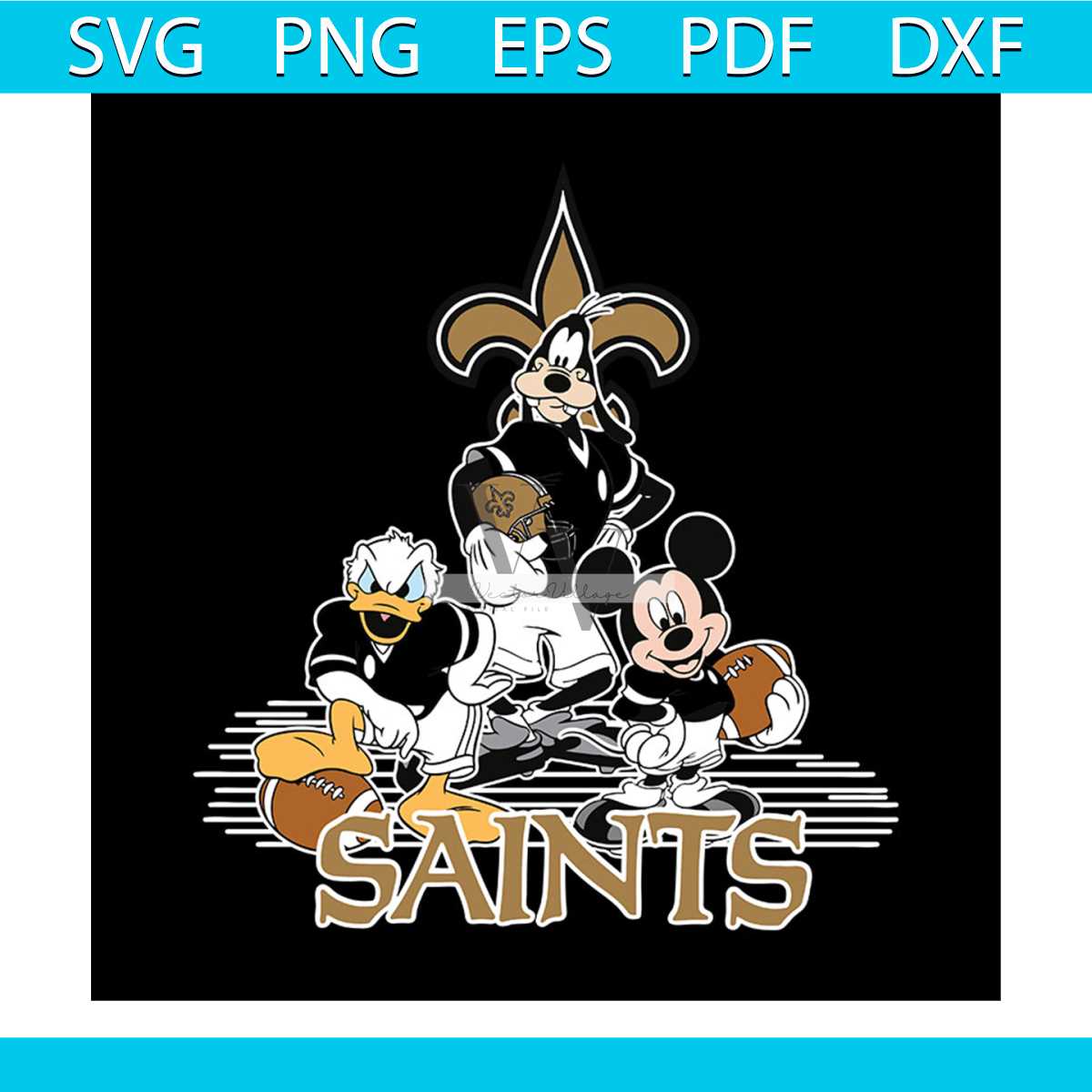 Minnie Mouse New Orleans Saints Svg Gangster Mickey Mouse New Orleans