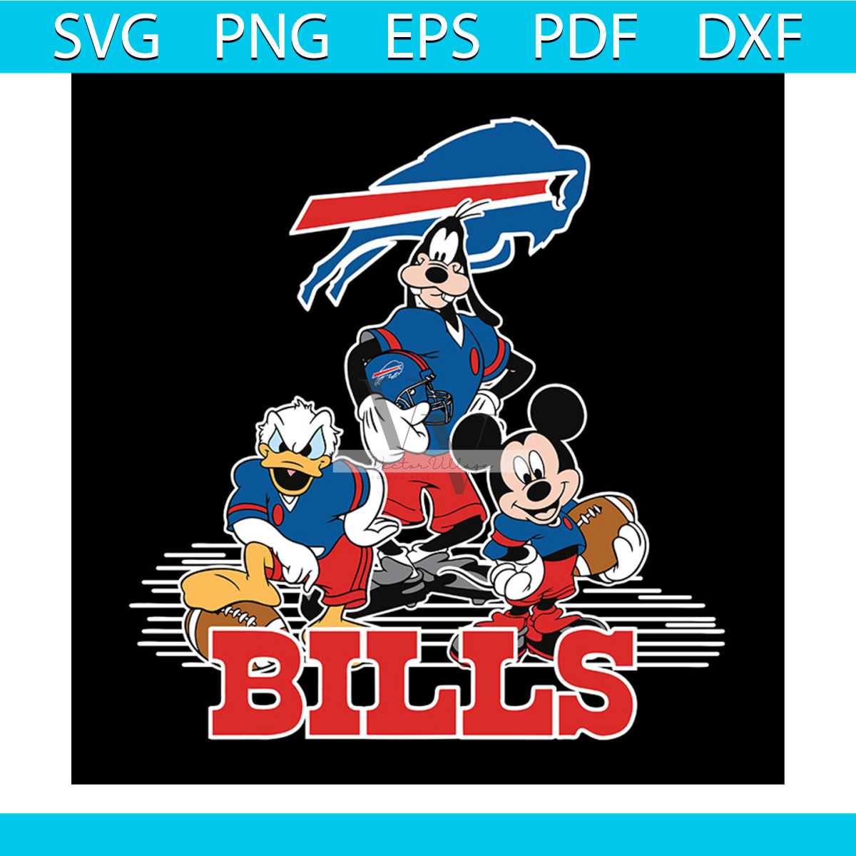 Mickey Mouse Buffalo Bills American Football Nfl Sports Svg, | Inspire ...