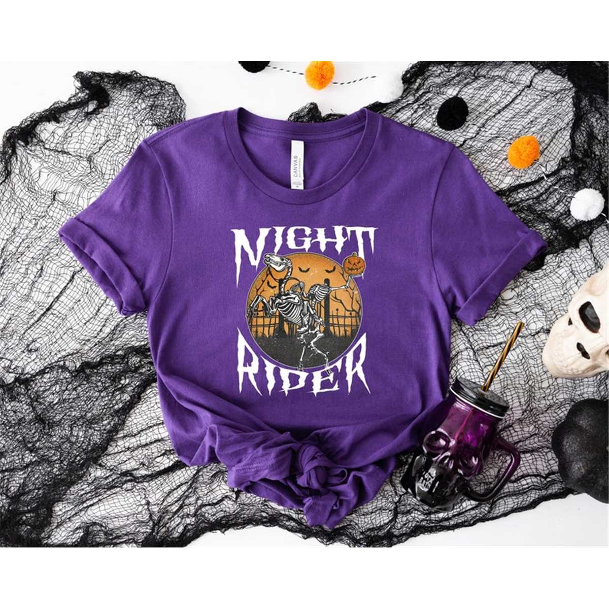 Night Rider Halloween Shirt, Spooky Season Shirt, Pumpkin Sh | Inspire ...