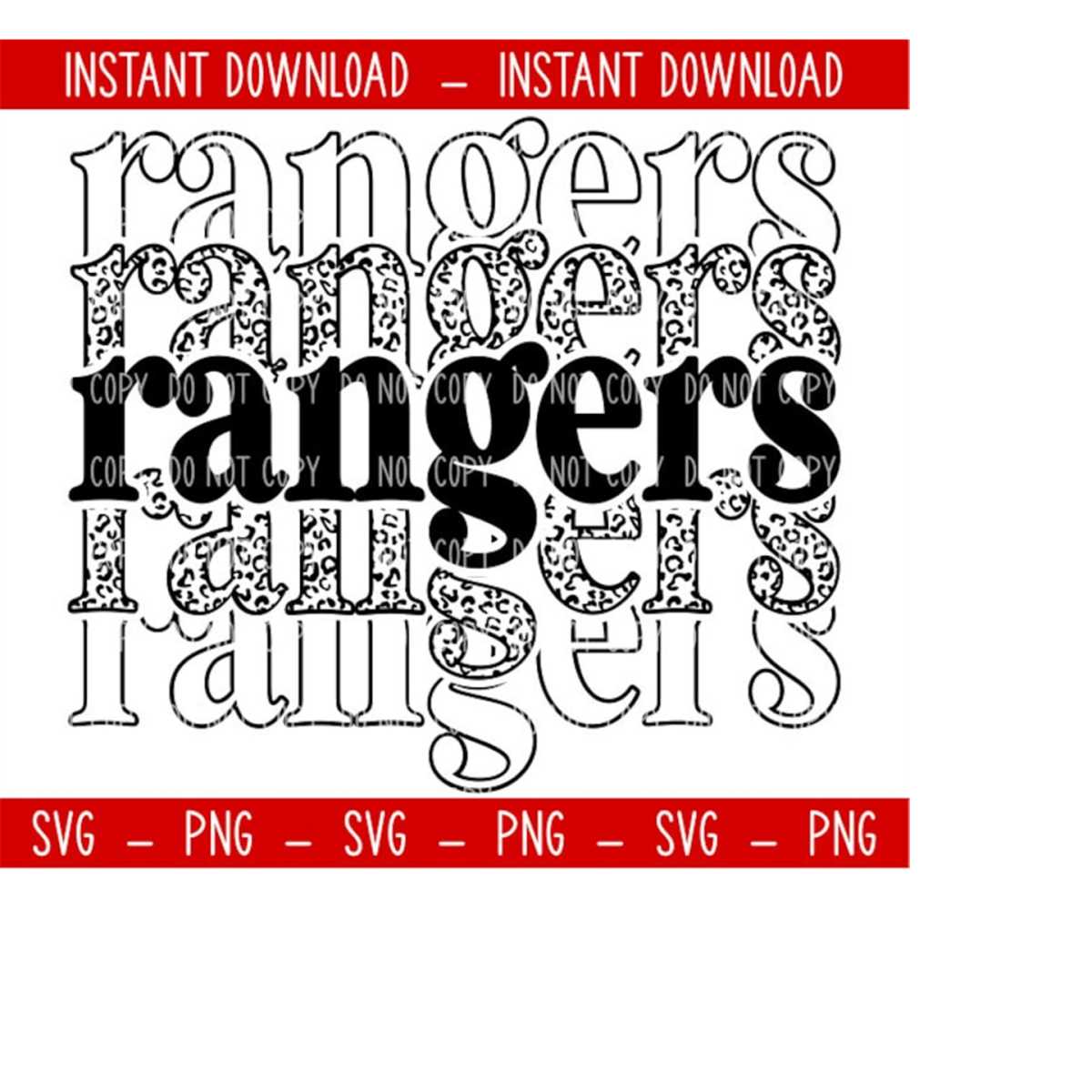 Rangers SVG, Texas SVG, stacked font, leopard font, Baseball - Inspire ...
