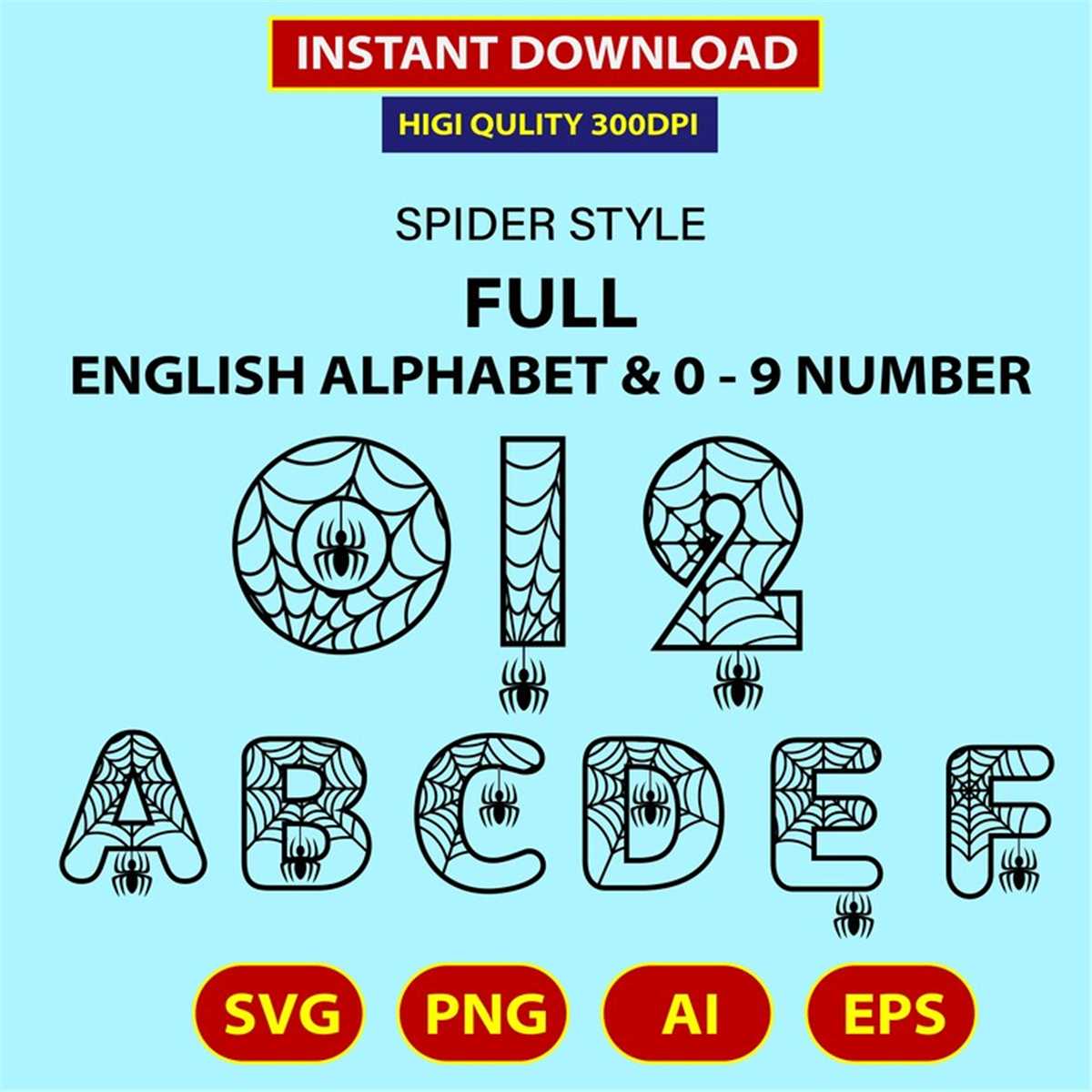 SPIDER ALPHABET SVG Bundle,spider font svg,spider alphabet s - Inspire ...