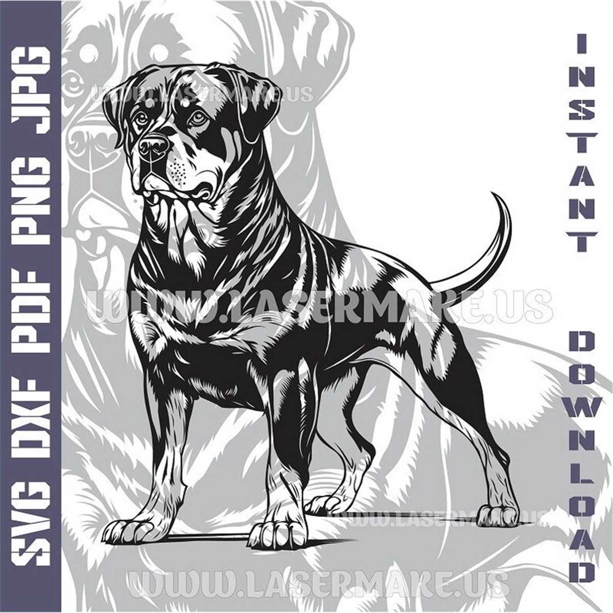Rottweiler SVG file | cut file for cricut | printable png| S | Inspire ...