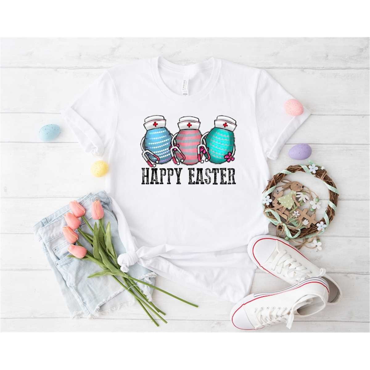 Easter Nurse Shirt, Nurse Stethoscope Shirt, Easter Shirt, N - Inspire ...