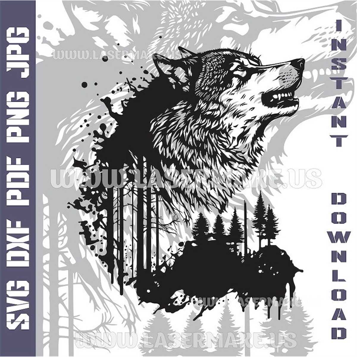 Roaring wolf SVG file | cut file for cricut | printable png| | Inspire ...