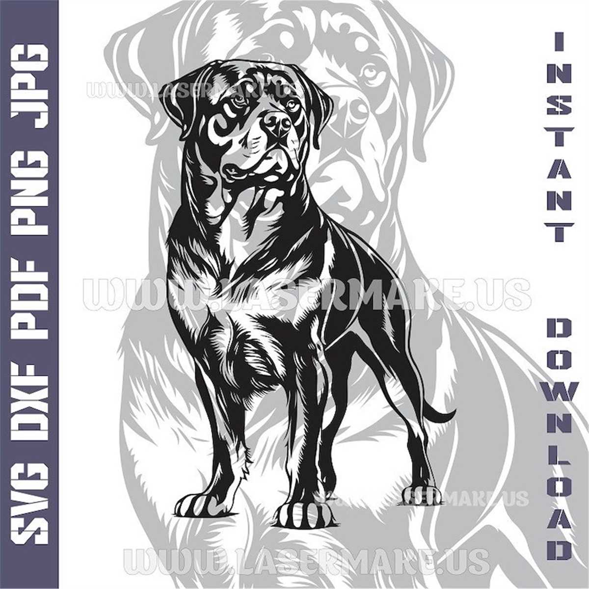 Rottweiler SVG file | cut file for cricut | printable png| S | Inspire ...