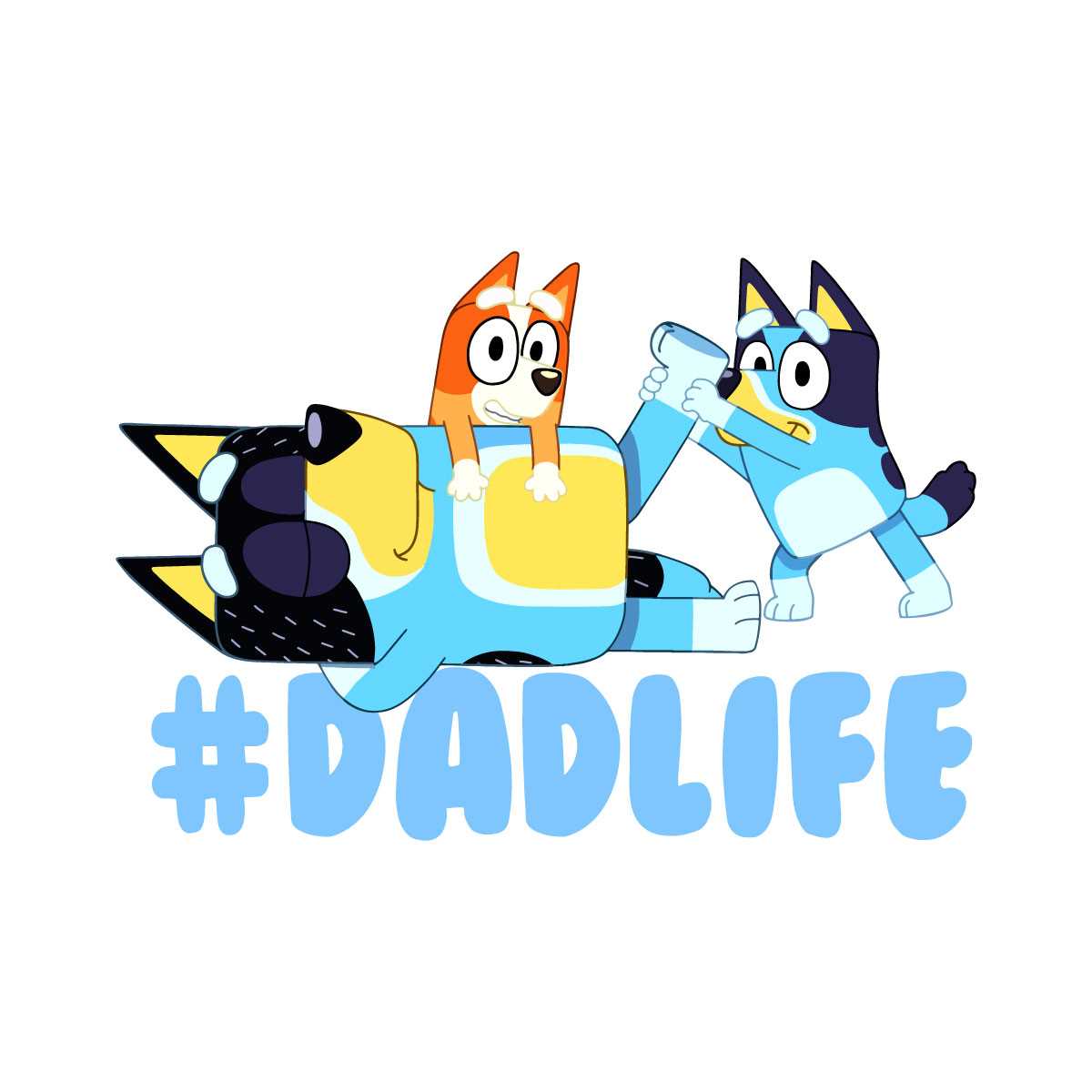 Funny Bluey's Dad and Kids Svg, Bluey Dadlife Svg | Inspire Uplift