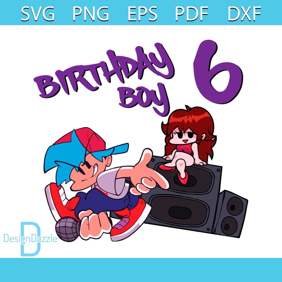 6th Birthday Boy The Friday Night Funkin Boyfriends Svg - Inspire Uplift