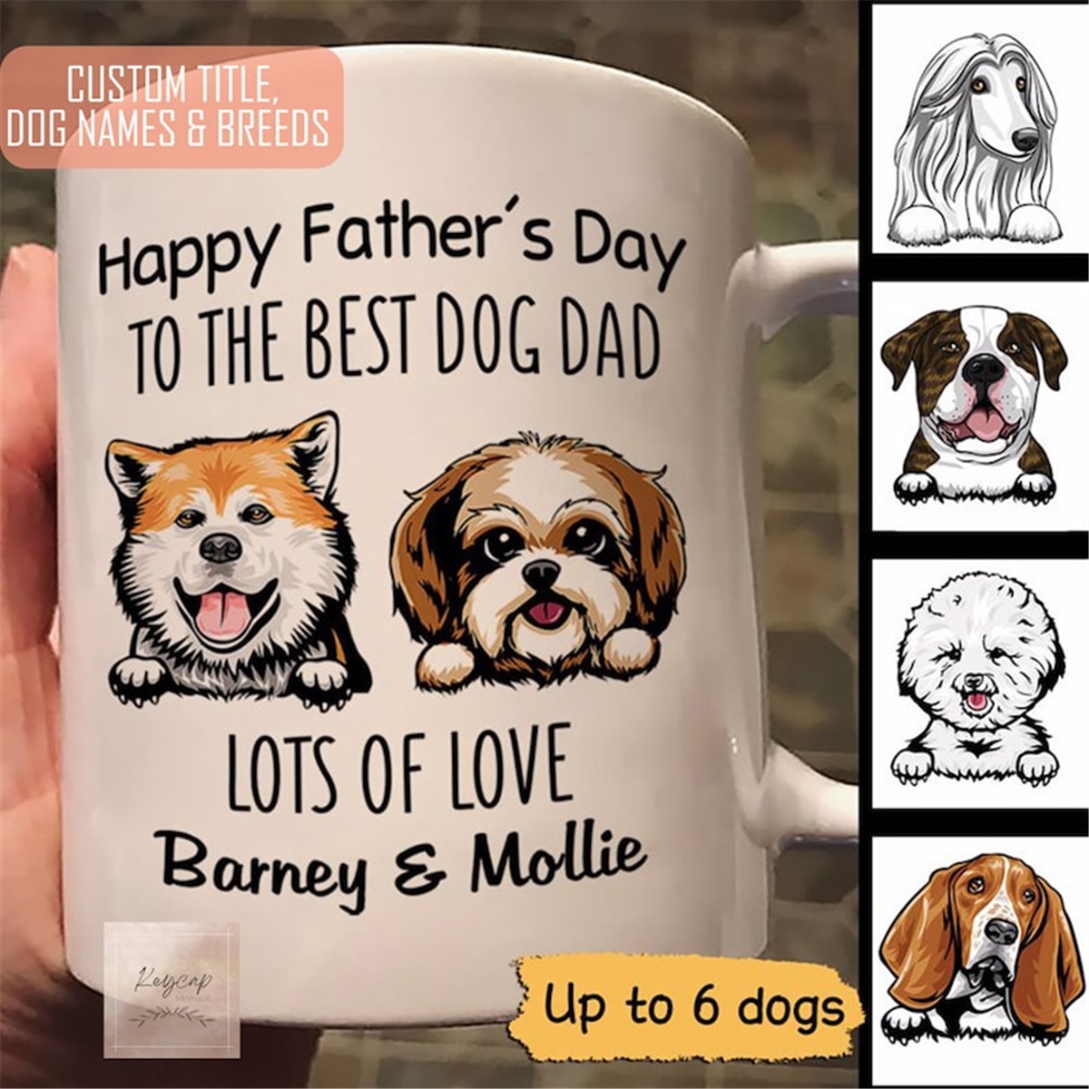 Custom Dogs Mug, Happy Father's Day To The Best Dog Dad Mug, | Inspire ...