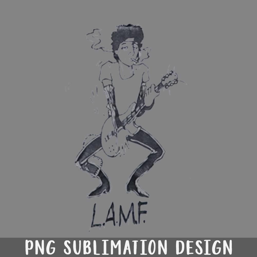 Johnny Thunders Retro LAMF FanArt Tribute PNG Download | Inspire Uplift
