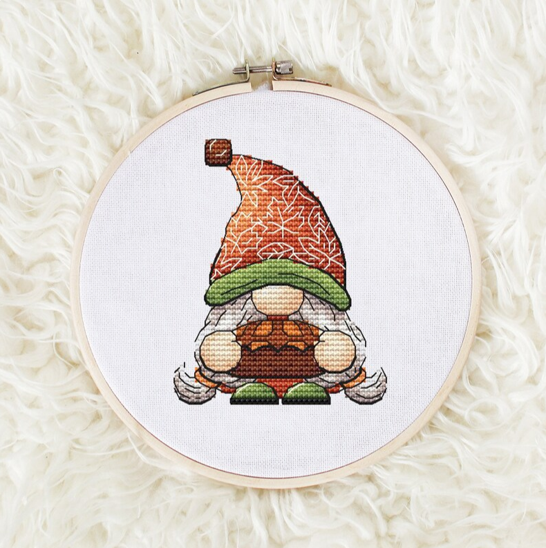 Gnome Cross stitch pattern PDF, Halloween Cross Stitch, Cute - Inspire ...
