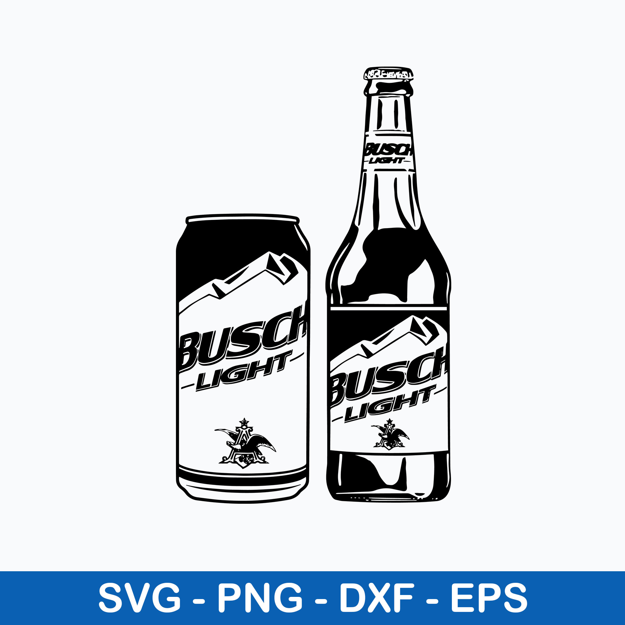 Busch Light Bottle And Can Svg, Busch Light Svg, Png Dxf Eps | Inspire ...