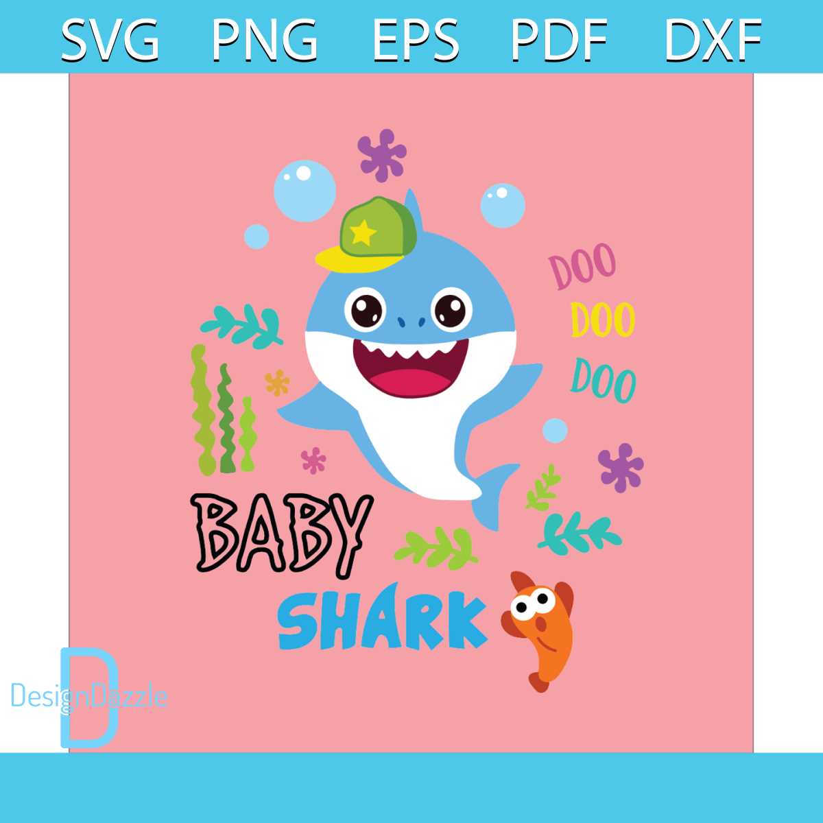 Baby Shark Boy With Cap Svg, Baby Shark Doo Doo Doo Svg, Fam | Inspire ...